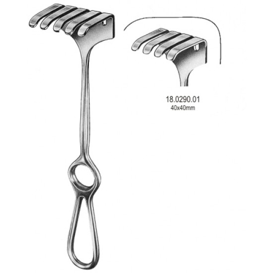 Israel Retractor 4pr. 40x40mm, 25cm